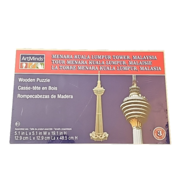 art minds | Toys | Art Minds Wooden Puzzle Menara Kuala Lumpur Tower ...